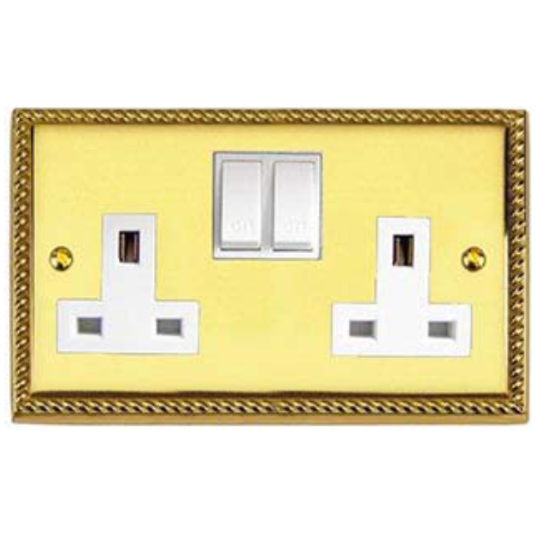 Heritage Brass 13A Double Socket | UKES