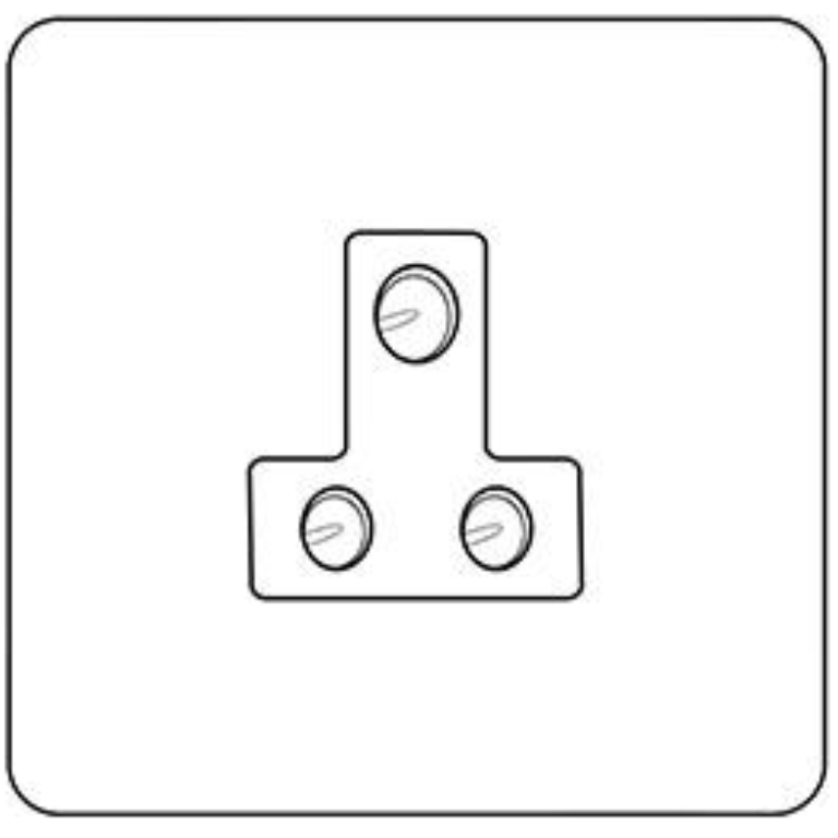Heritage Brass 5A 3 Pin Socket Unswitched | UKES