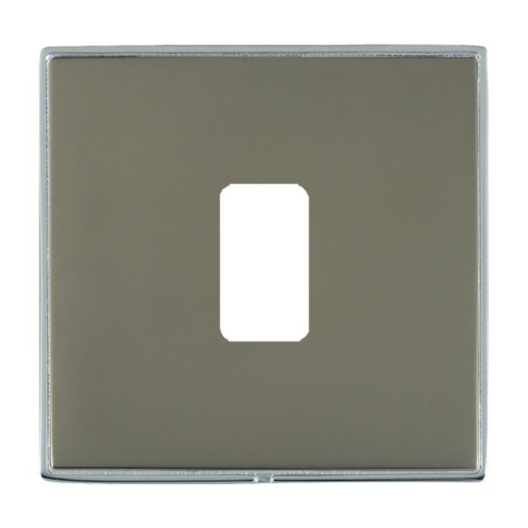 Hamilton Linea-Duo CFX Bright Chrome Frame/Black Nickel Plate 1 Gang ...