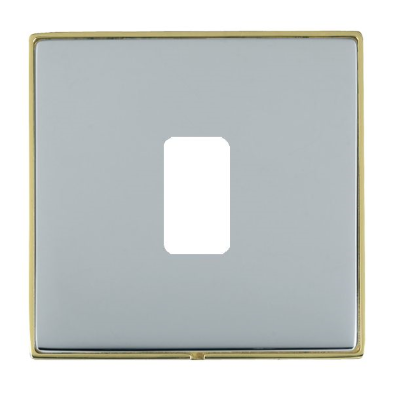Hamilton Linea-Duo CFX Polished Brass Frame/Bright Steel Plate 1 Gang ...