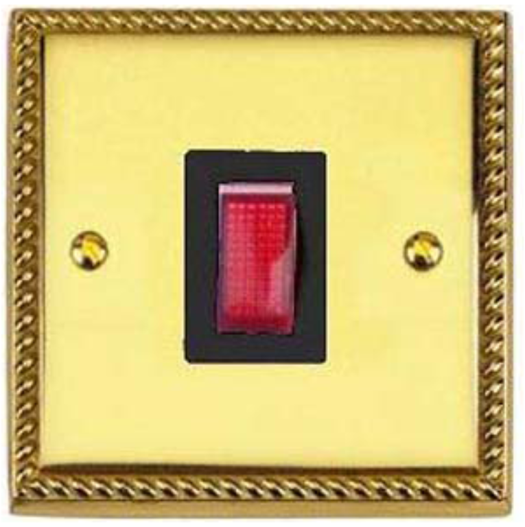 Heritage Brass 20A Double Pole - Neon Rocker | UKES