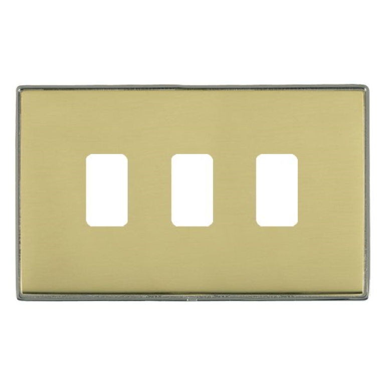 Hamilton Linea-Duo CFX Black Nickel Frame/Polished Brass Plate 3 Gang ...