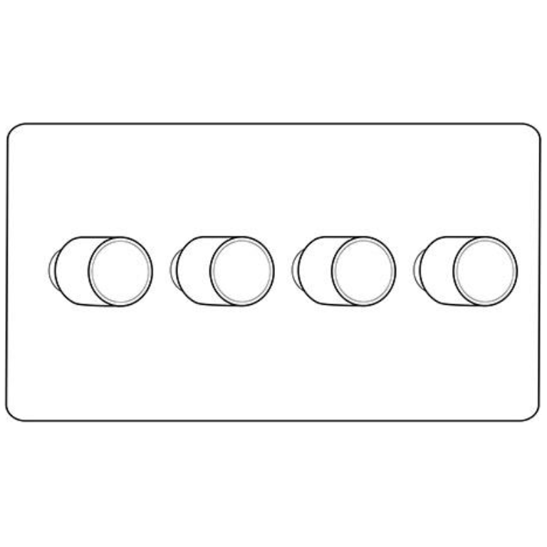 Heritage Brass 4 Gang LED Dimmer | UKES