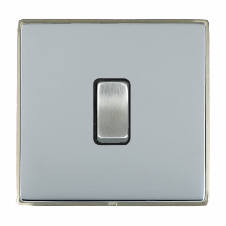 Hamilton Linea-Duo CFX Satin Nickel Frame/Bright Steel Plate 1 Gang ...