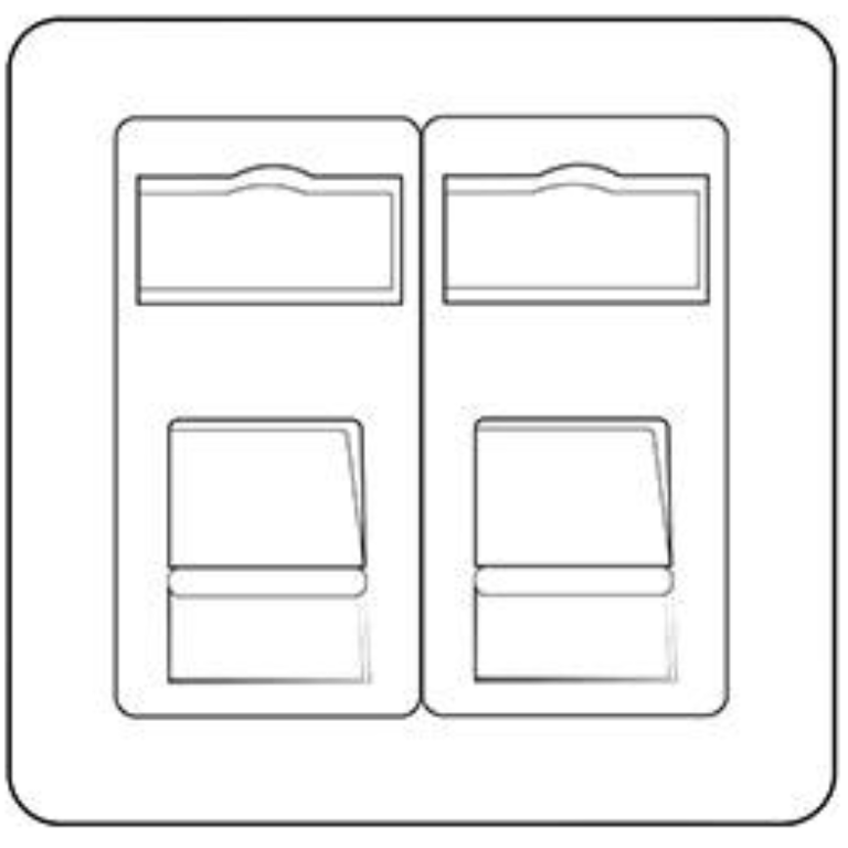 Heritage Brass 2 Gang RJ45 Socket | UKES