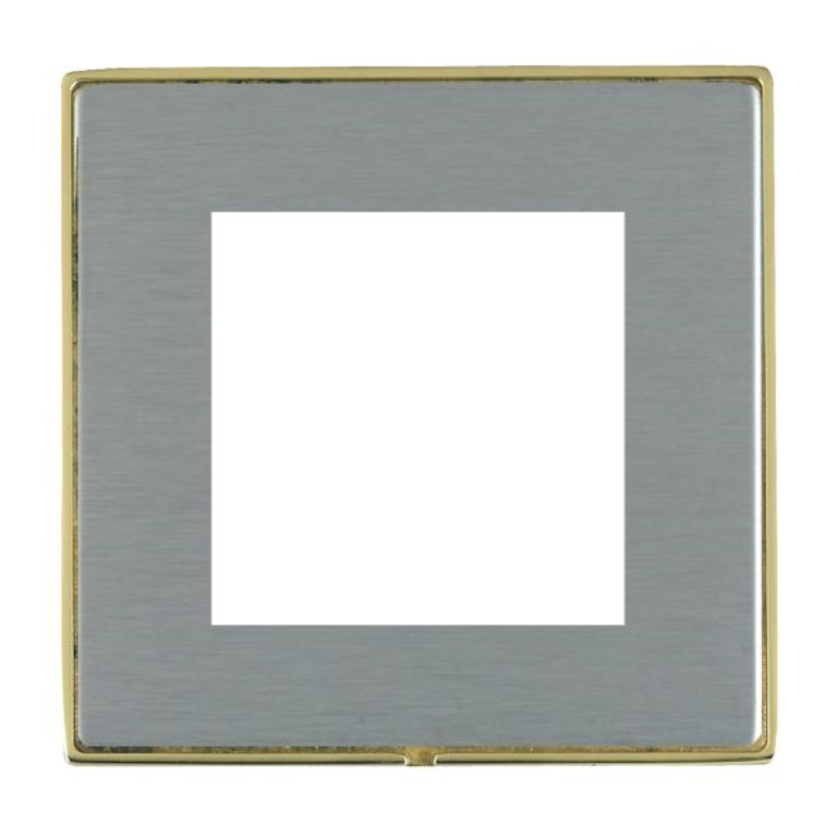 Hamilton Linea-Duo CFX Polished Brass Frame/Satin Steel Plate 2 Module ...