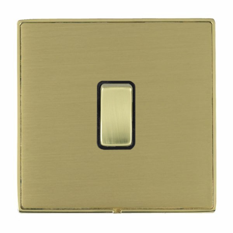 Hamilton Linea-Duo CFX Polished Brass Frame/Satin Brass Plate 1 Gang ...