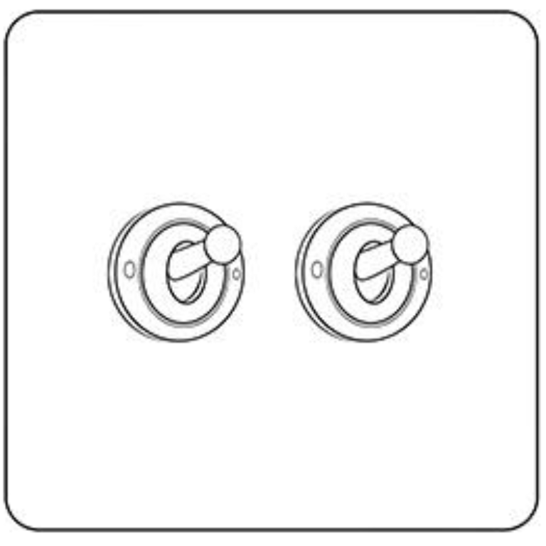 Heritage Brass Paintable Flat Plate Primed White 2 Gang 2 Way Toggle ...