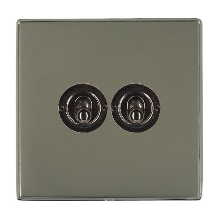 Hamilton Linea-Duo CFX Black Nickel Frame/Black Nickel Plate 2 Gang ...