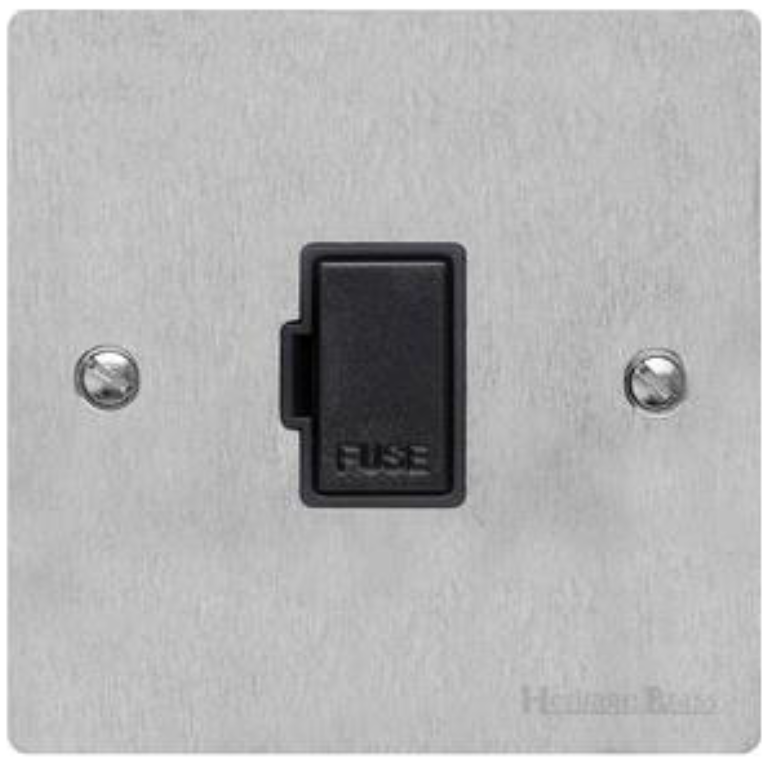 Heritage Brass Elite Flat Plate Satin Chrome 13A Unswitched Fused Spur ...