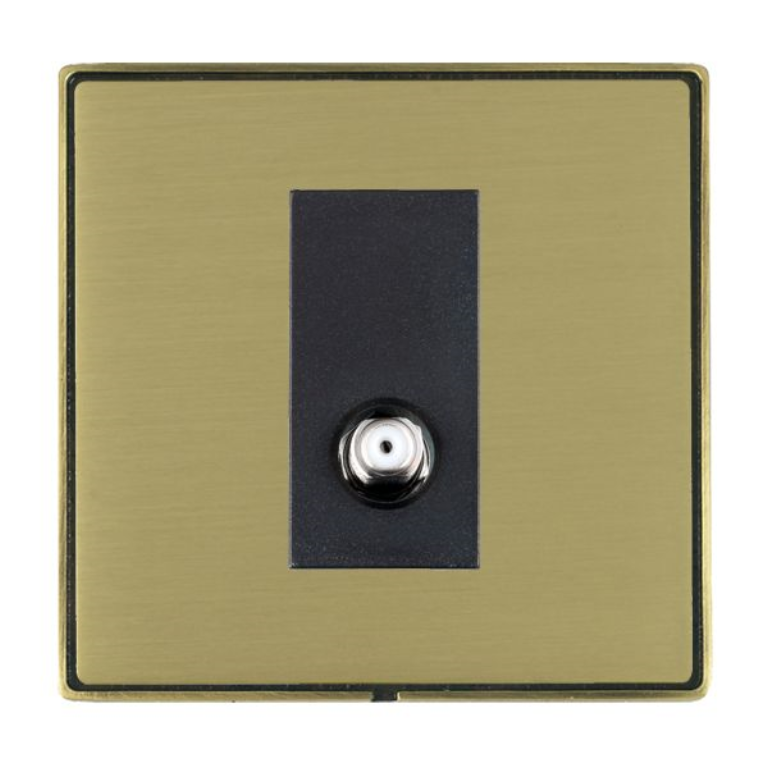Hamilton Linea-Duo CFX Antique Brass Frame/Satin Brass Plate 1 Gang ...