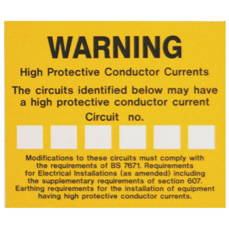 10 Self Adhesive Vinyl High Conductive Current Stickers | UKES