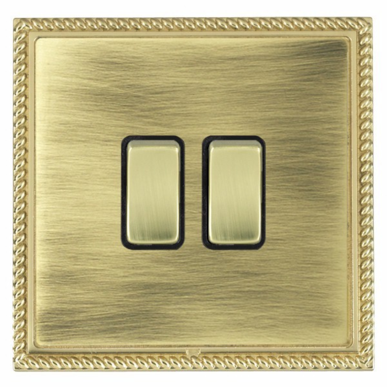Hamilton Linea-Georgian CFX Polished Brass Frame/Antique Brass Plate 2 ...