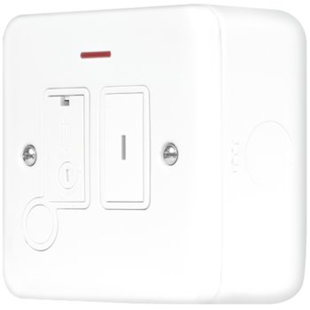 Click Metal Clad Pro Polar White 13A Fused Key Switched Connection Unit ...