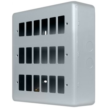 Click Metal Clad Pro Dusty Grey 18 Gang GridPro Front Plate | UKES