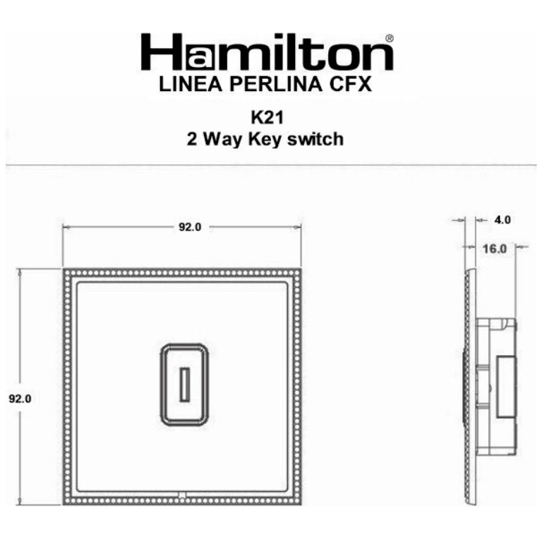 Hamilton Linea-Perlina CFX Antique Brass Frame/Polished Brass Plate ...