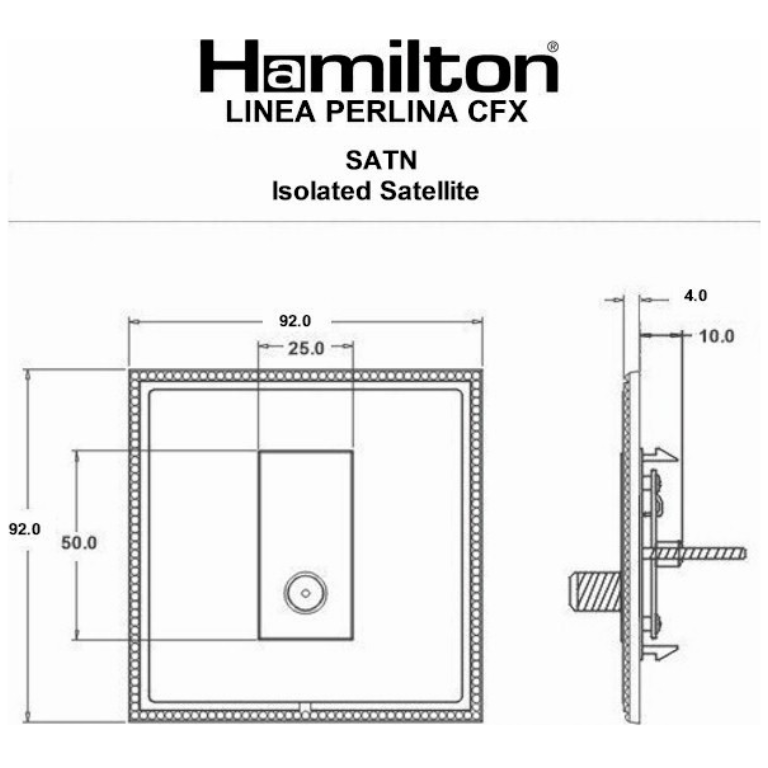 Hamilton Linea-Perlina CFX Antique Brass Frame/Polished Brass Plate 1 ...