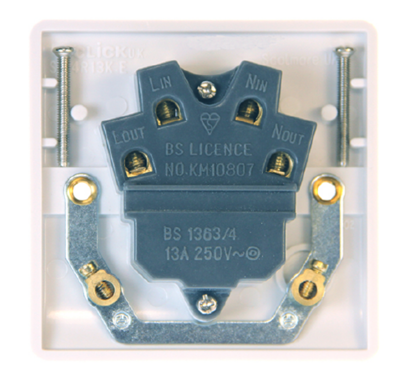 Click Mode White PVC Switched Fused Spur Connection Unit | UKES