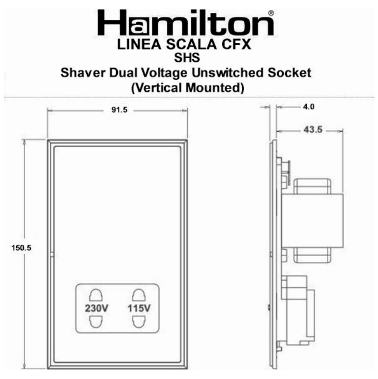 Hamilton Linea-Scala CFX Polished Brass Frame/Satin Brass Plate Dual ...