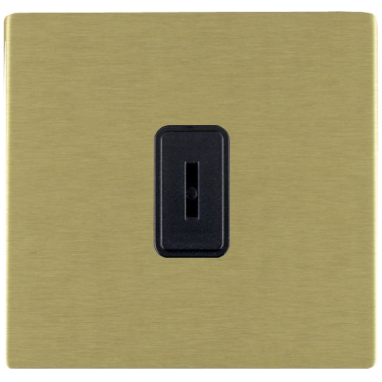 Hamilton Sheer CFX Satin Brass 20AX 2 Way Key Switch with Black Insert ...