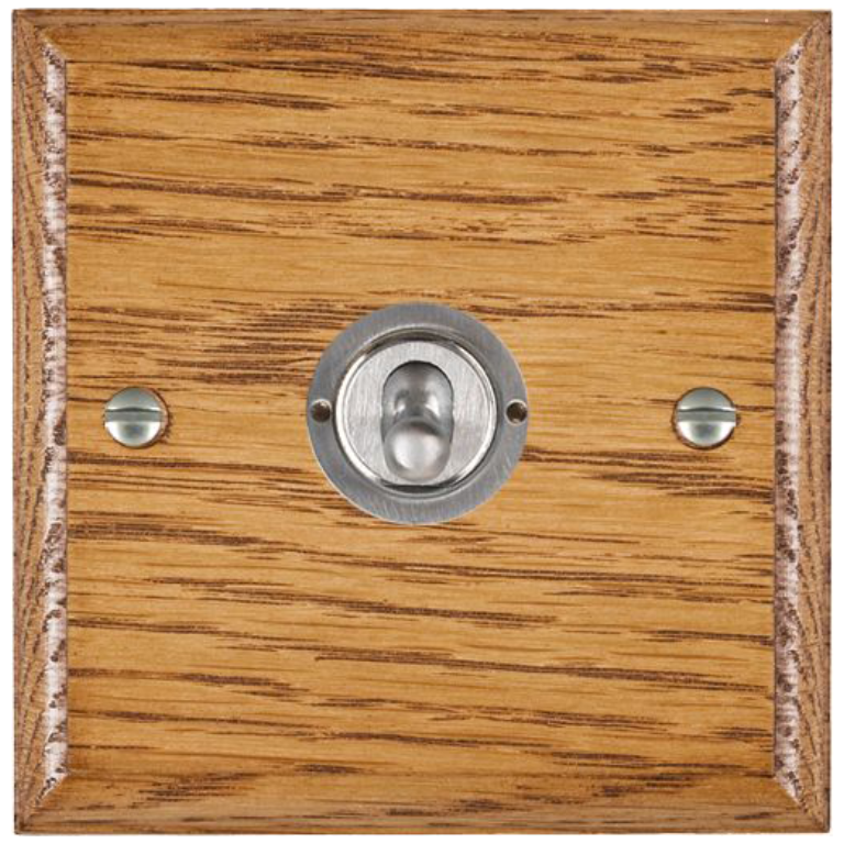 Hamilton Woods Ovolo Medium Oak 1 Gang 20AX Intermediate Toggle Switch ...