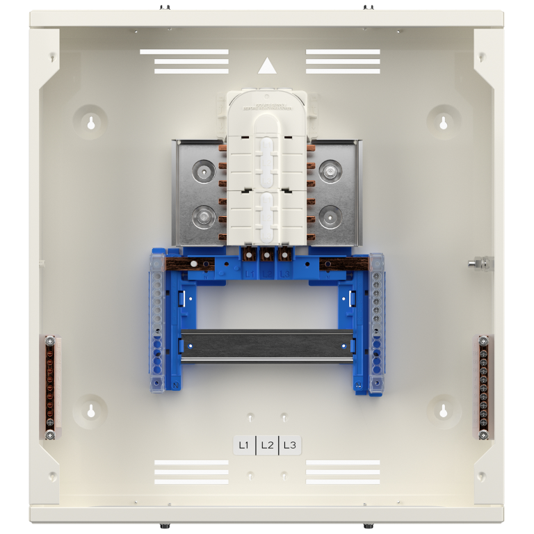 Hager 125amp Triple Pole and Neutral 4 Way 3 Phase Consumer Unit | UKES