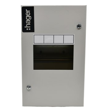 Hager 4 Module Sheet Steel Enclosure | UKES