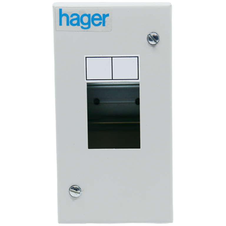 Hager 2 Module Sheet Steel Enclosure | UKES
