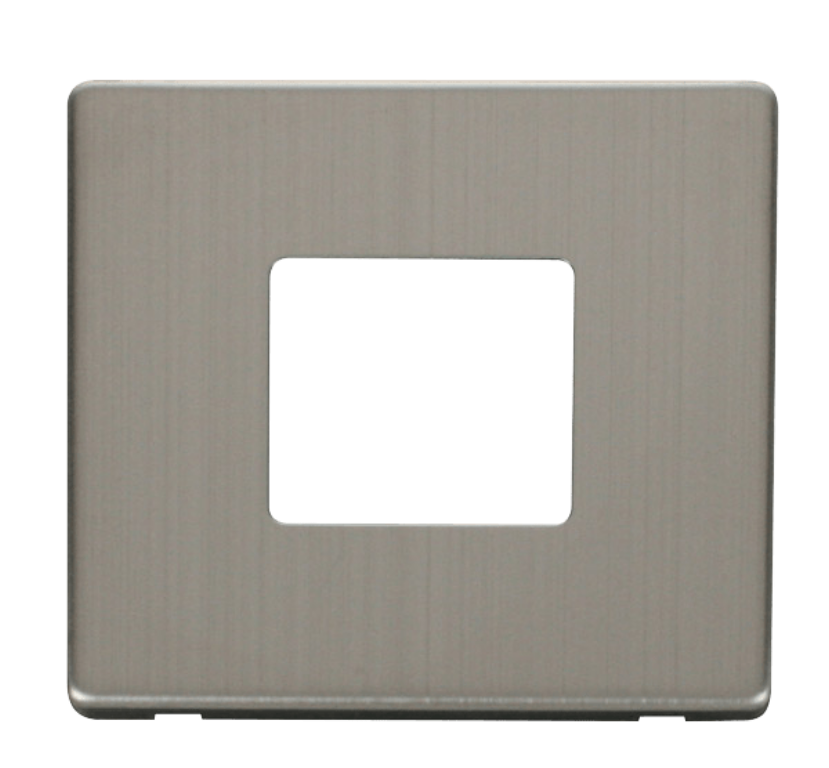 Click Definity Stainless Steel 1 Gang 2 Aperture Unfurnished MiniGrid ...