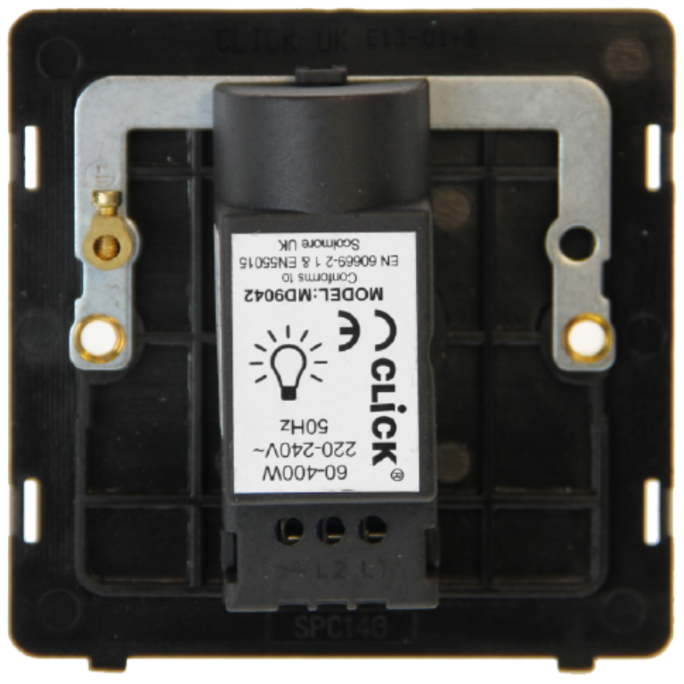 Click Definity Black 1 Gang 2 Way 400Va Dimmer Switch Insert | UKES