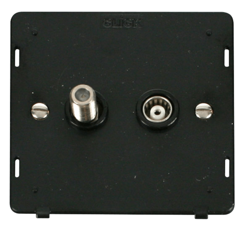 Click Definity Black 2 Gang Non-Isolated Satellite and Non-Isolated ...