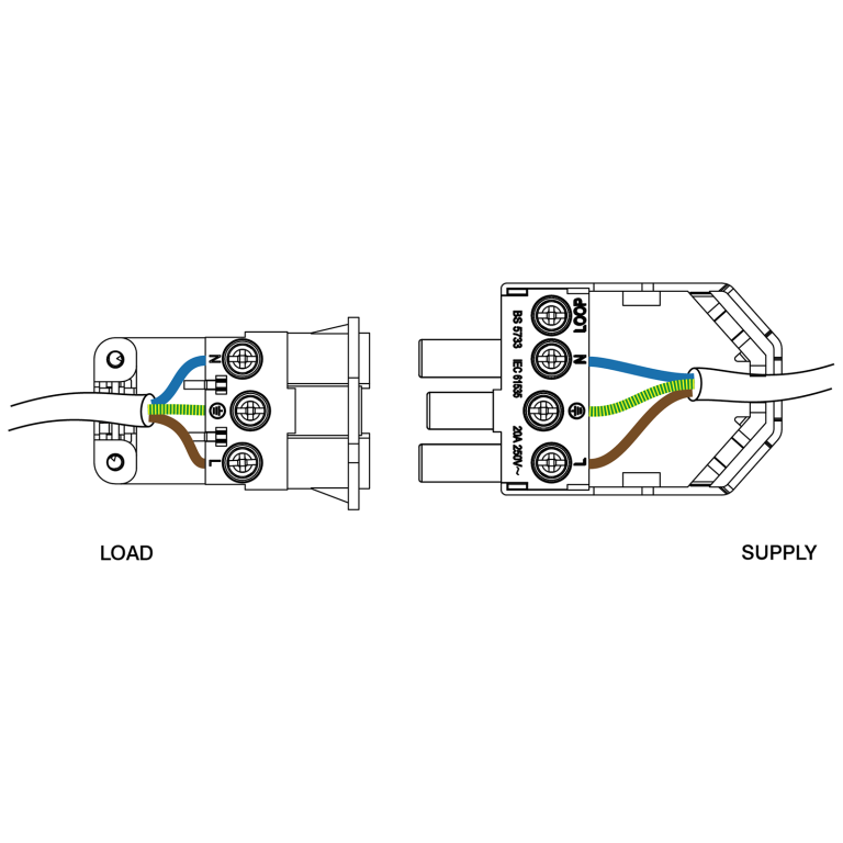 Click Flow 16 Amp Push-in Connector | UKES