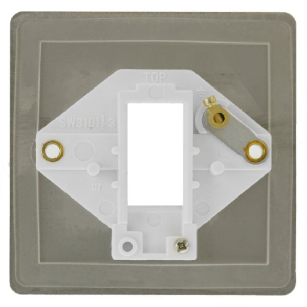 Click Define Stainless Steel MiniGrid Frontplates, White Surrounds | UKES