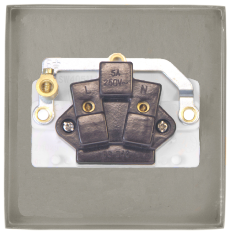 Click Deco Georgian Cast Brass 5A Round Pin Unswitched Socket with ...