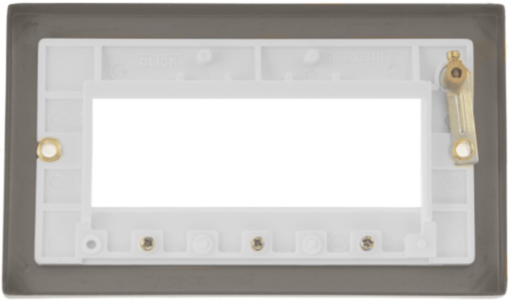 Click Deco Victorian Stainless Steel 2 Gang 6 Aperture Unfurnished ...