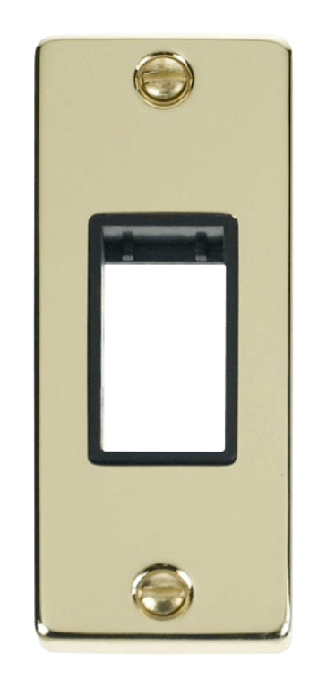 Click Deco Victorian Polished Brass 1 Gang 1 Aperture Unfurnished ...