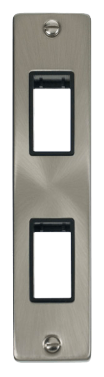 Click Deco Victorian Satin Chrome 2 Gang 2 Aperture Unfurnished ...