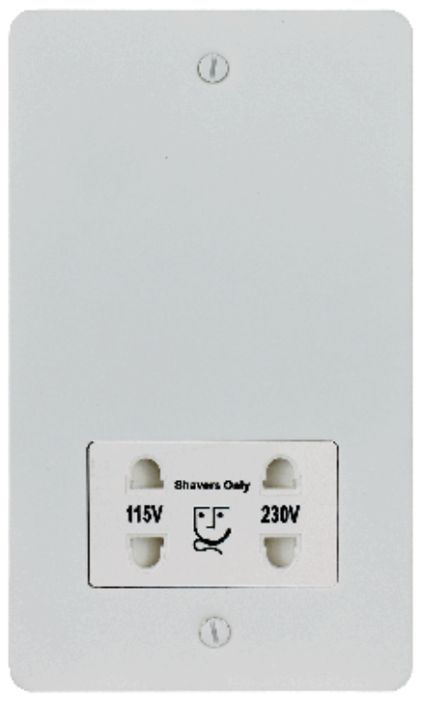 Focus SB Ambassador APW36.1W shaver socket (110/240V) in Primed White ...