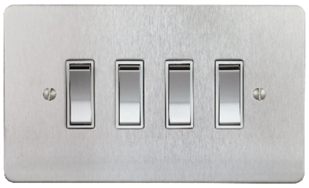 Focus SB Ambassador ASS11.4W 4 gang 20 amp 2 way rocker switch in Satin ...