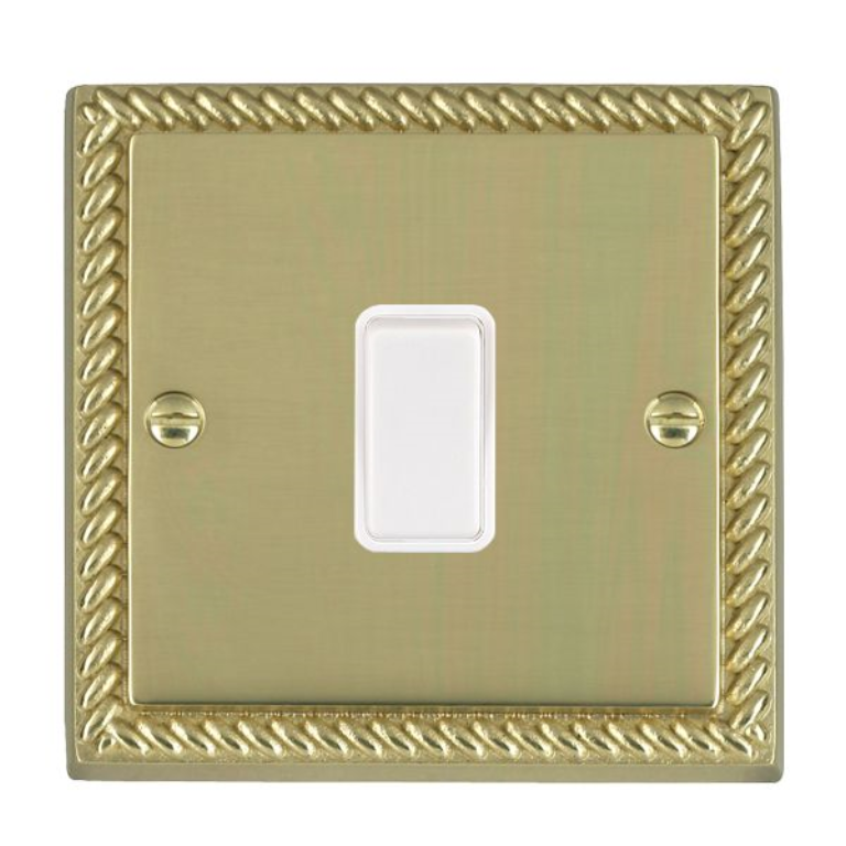 Hamilton Cheriton Georgian Polished Brass 20AX Double Pole Switch with ...