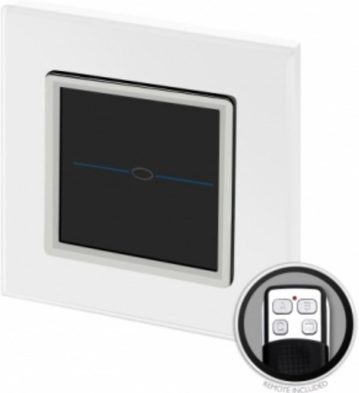 Retrotouch Crystal White Chrome Trim 1 Gang Intermediate Touch Light ...
