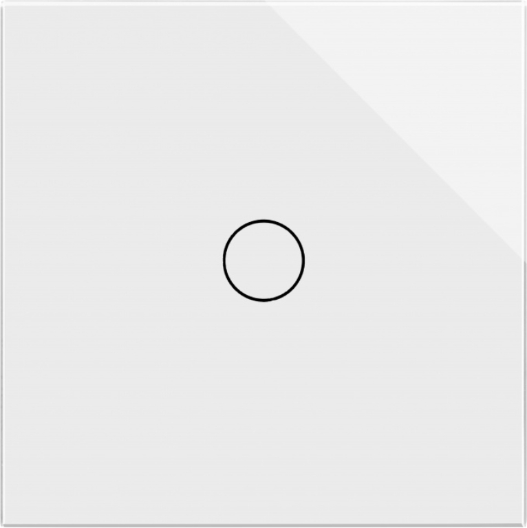 Retrotouch Crystal White Plain Glass 1 Gang 1 Way LED Compatible Touch ...