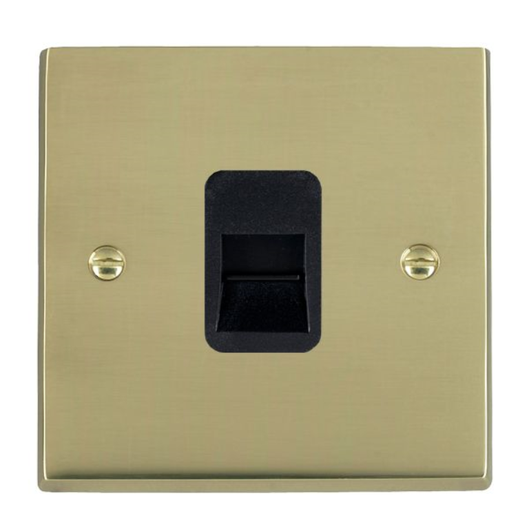 Hamilton Cheriton Victorian Polished Brass 1 Gang Telephone Slave ...