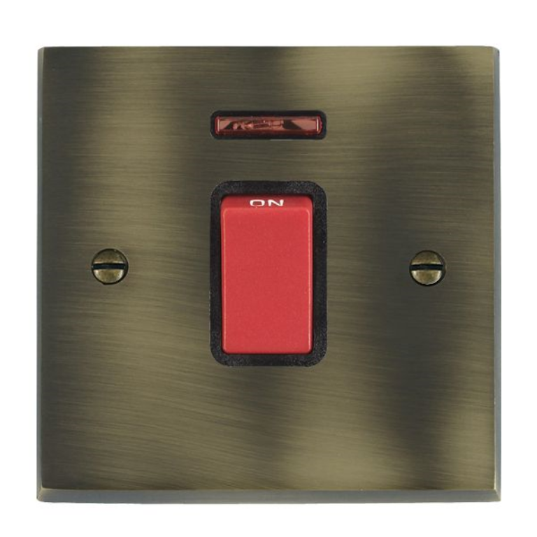 Hamilton Cheriton Victorian Antique Brass 45A Double Pole Switch and ...