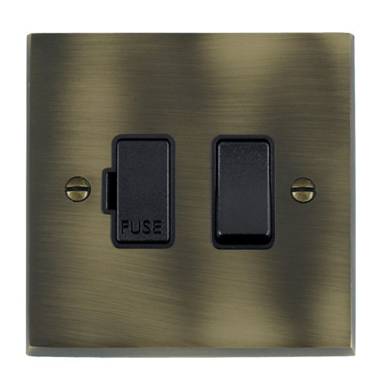 Hamilton Cheriton Victorian Antique Brass 13A Double Pole Switched ...