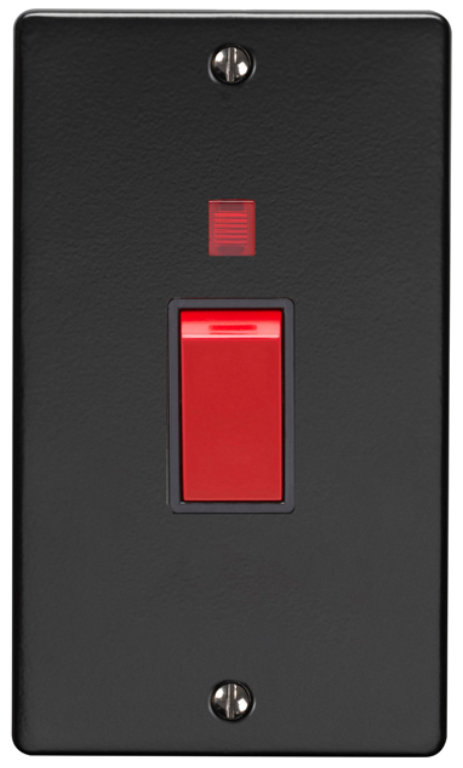 Eurolite Stainless Steel Matt Black 2 Gang 45amp DP Cooker Switch and ...