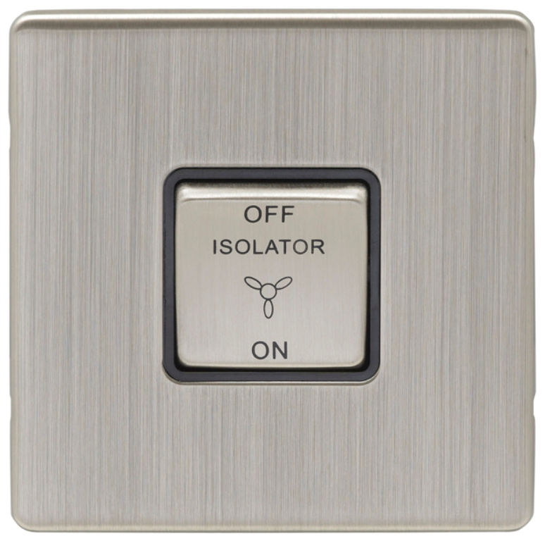 Eurolite Concealed 6mm Satin Nickel 1 Gang Triple Pole Fan Isolator ...