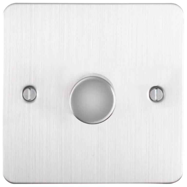 Eurolite Enhance Flat Plate Satin Stainless 1 Gang 250W LED Dimmer ...