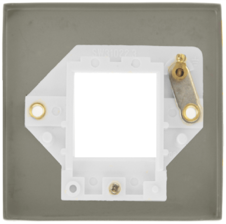 Click Deco Victorian Stainless Steel 1 Gang 2 Aperture Unfurnished ...