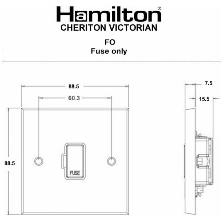 Hamilton Cheriton Victorian Bright Chrome 13A Unswitched Fused Spur ...